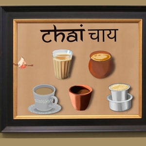 Indian Chai Tea Cups Art Illustration I Glass Kulhar Cup Kappi I ...