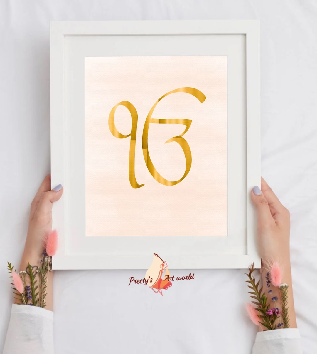Golden Ek Onkar in Punjabi I Printable Poster I Punjabi Home Décor I ...