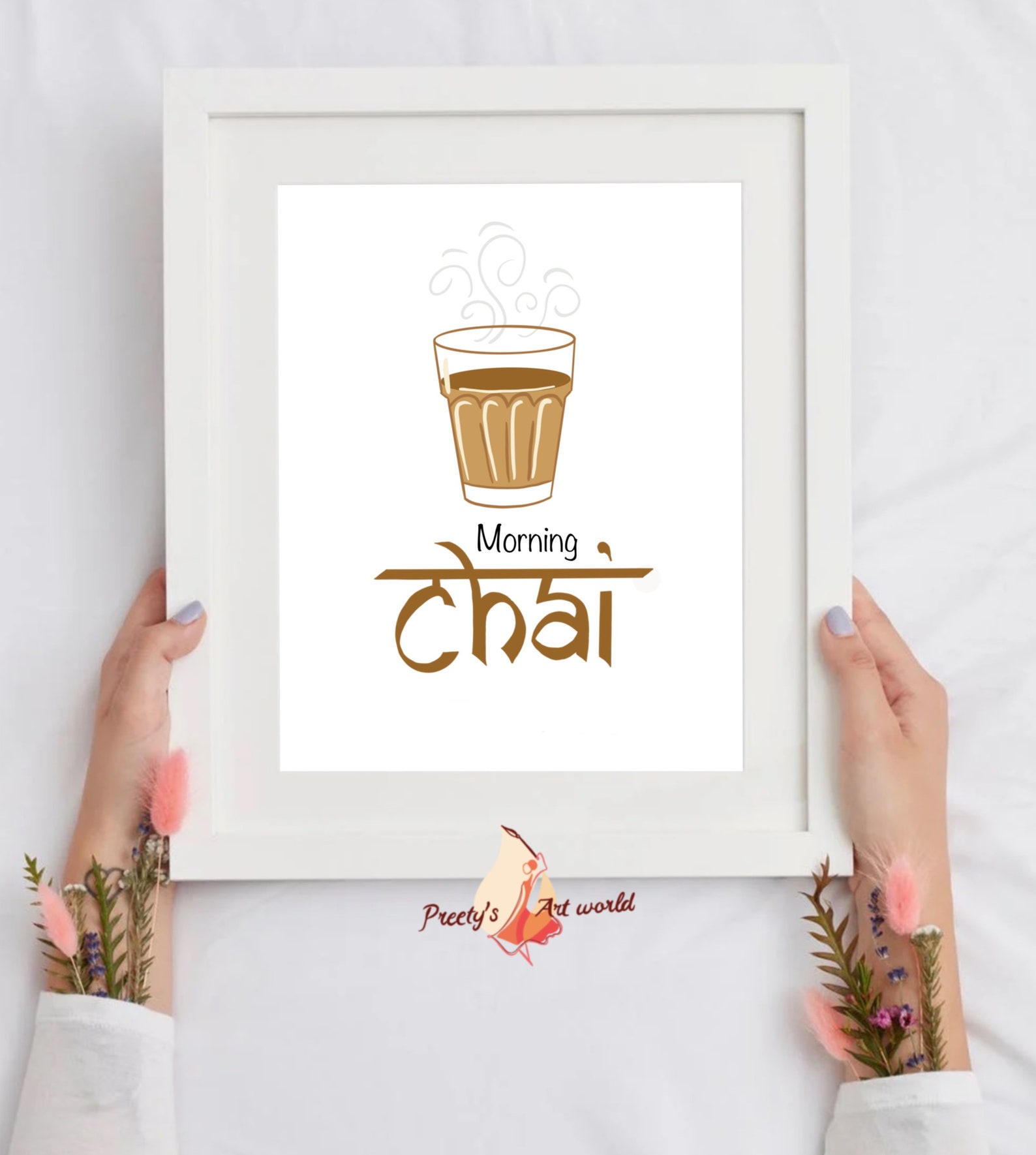 Morning Chai Indian Art Illustration Kitchen Print I Indian - Etsy