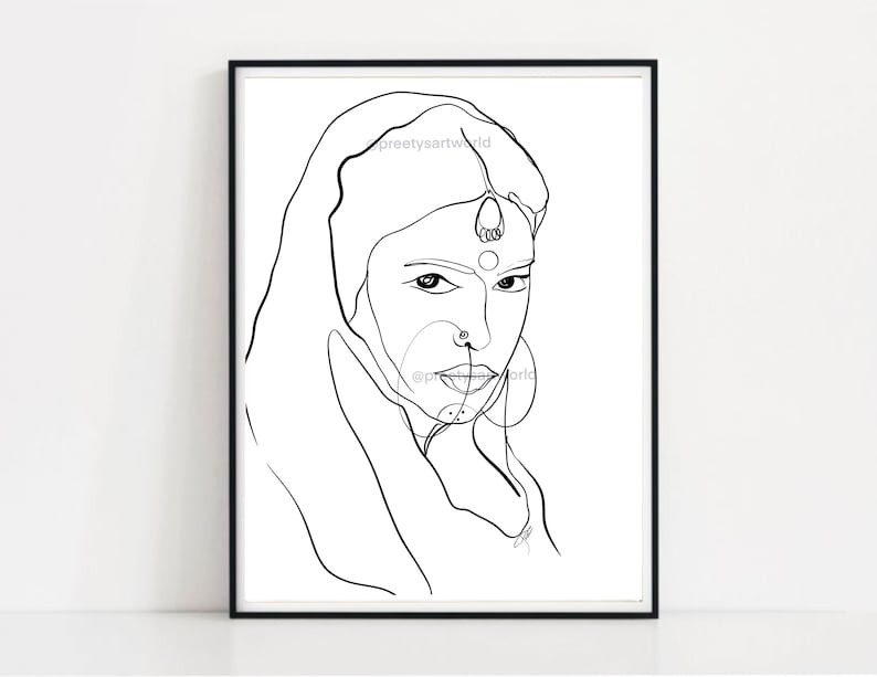 Female One-line Portrait I One Line Print I Woman Line Art I - Etsy