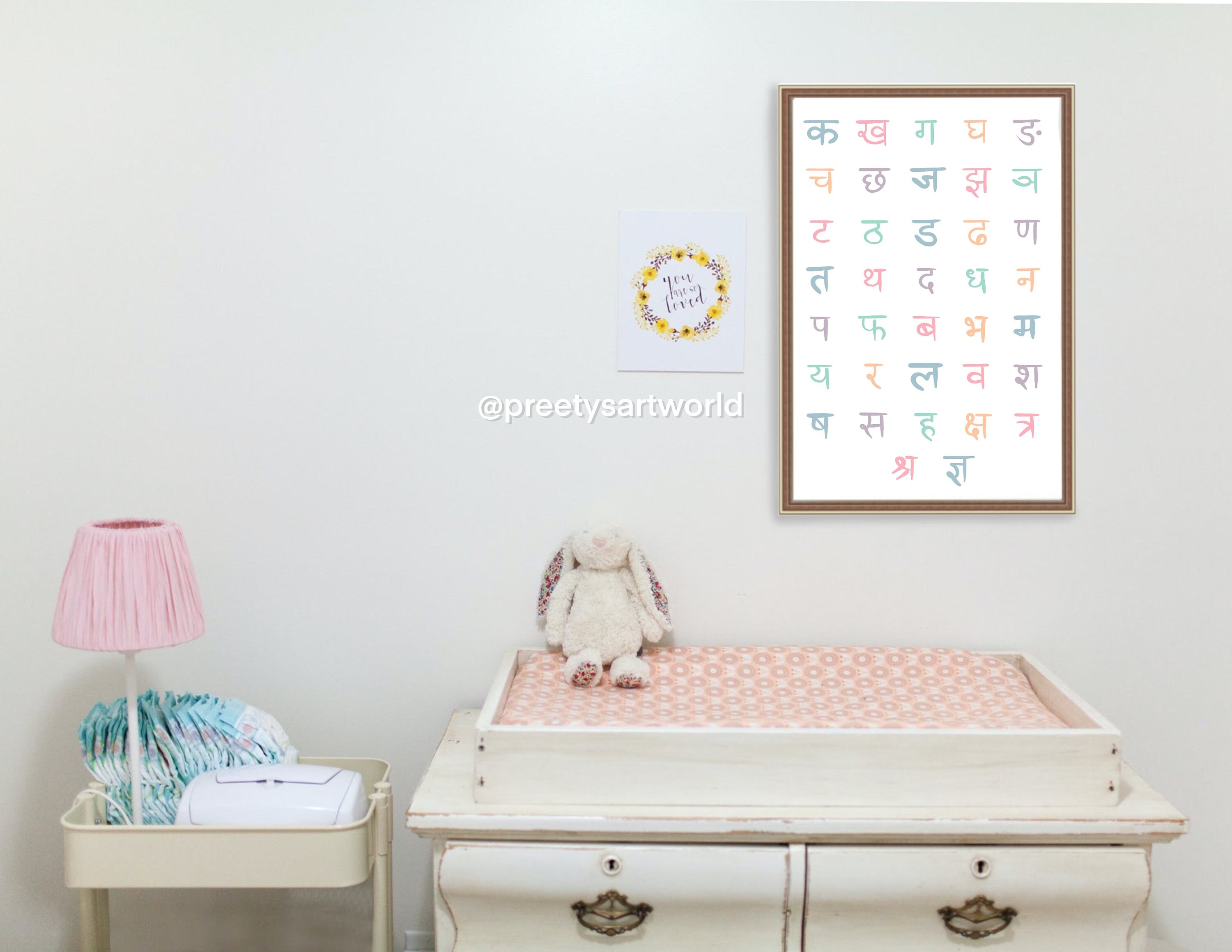 Hindi Alphabet Poster Chart I Indian Hindi Nursery Art - Etsy Canada