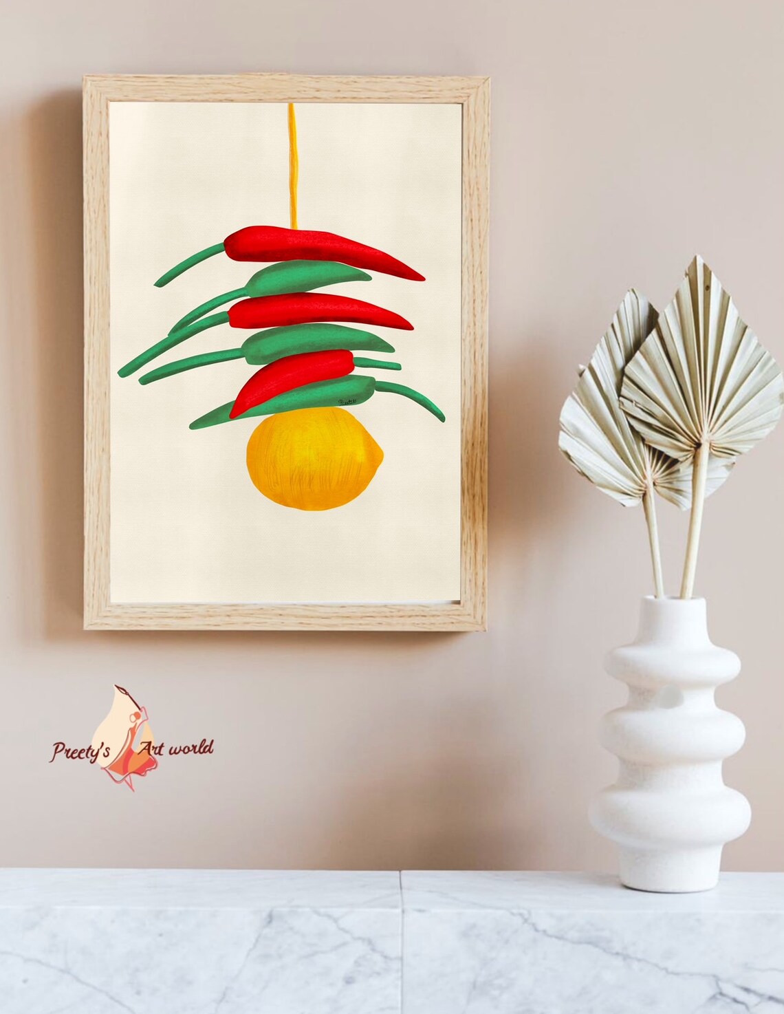 Nimbu Mirchi Indian Kitchen Poster Print I Buri Nazar Evil Eye | Etsy