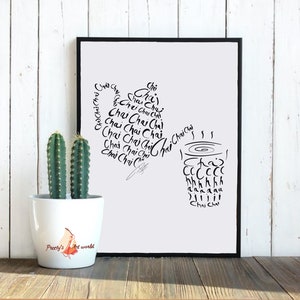 Chai Typography Wall Art Printable , Chai Print , Kitchen Wall Decor ...