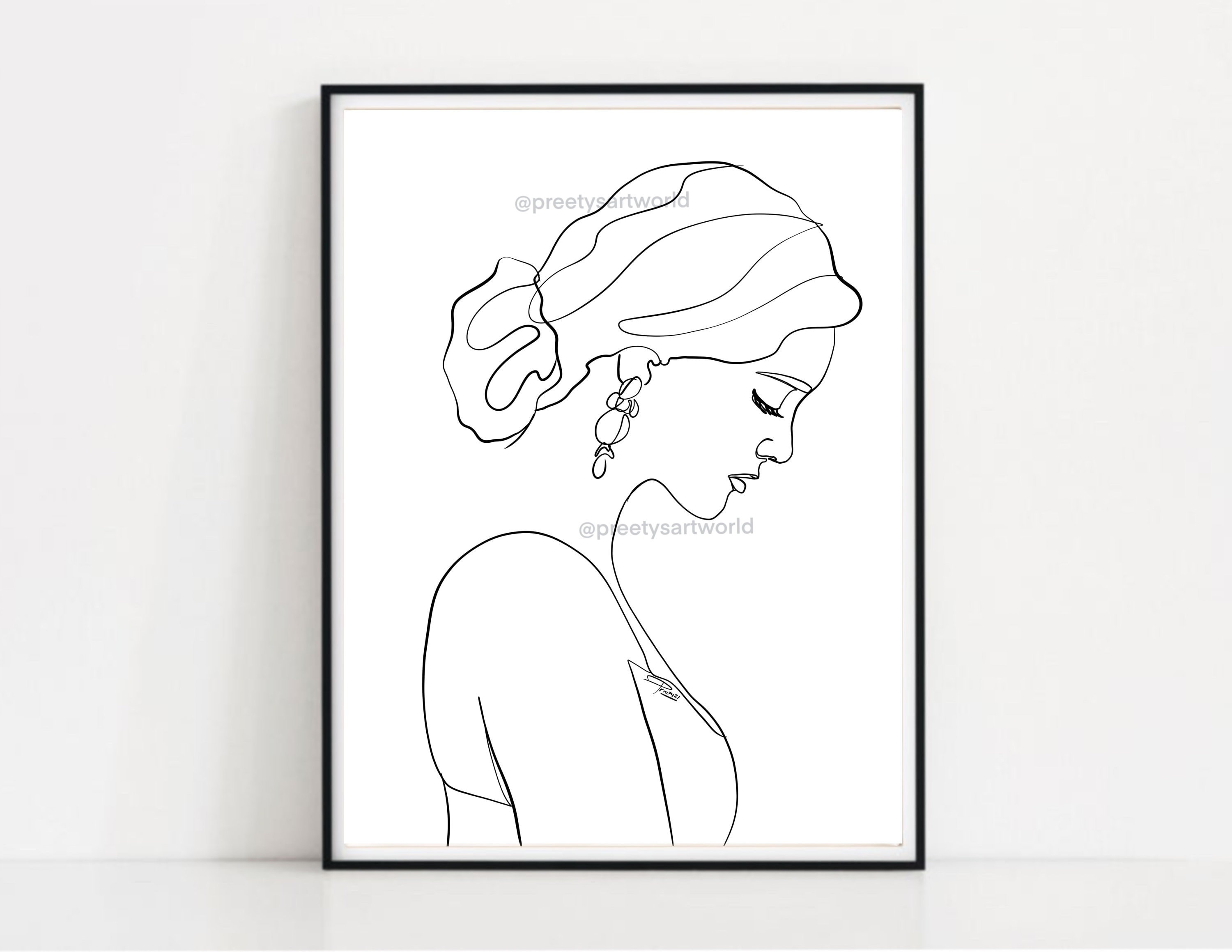 LINE ART, Woman Line Art Print, Wall Art Print, Modern Art Print ...