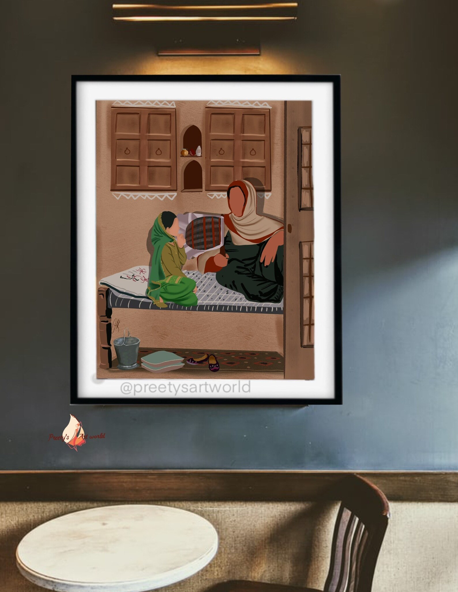 Bibi Da Ghar Punjabi Village Art Village Life Indian | Etsy