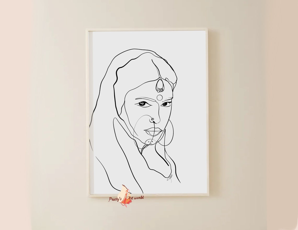 Female One-line Portrait I One Line Print I Woman Line Art I - Etsy
