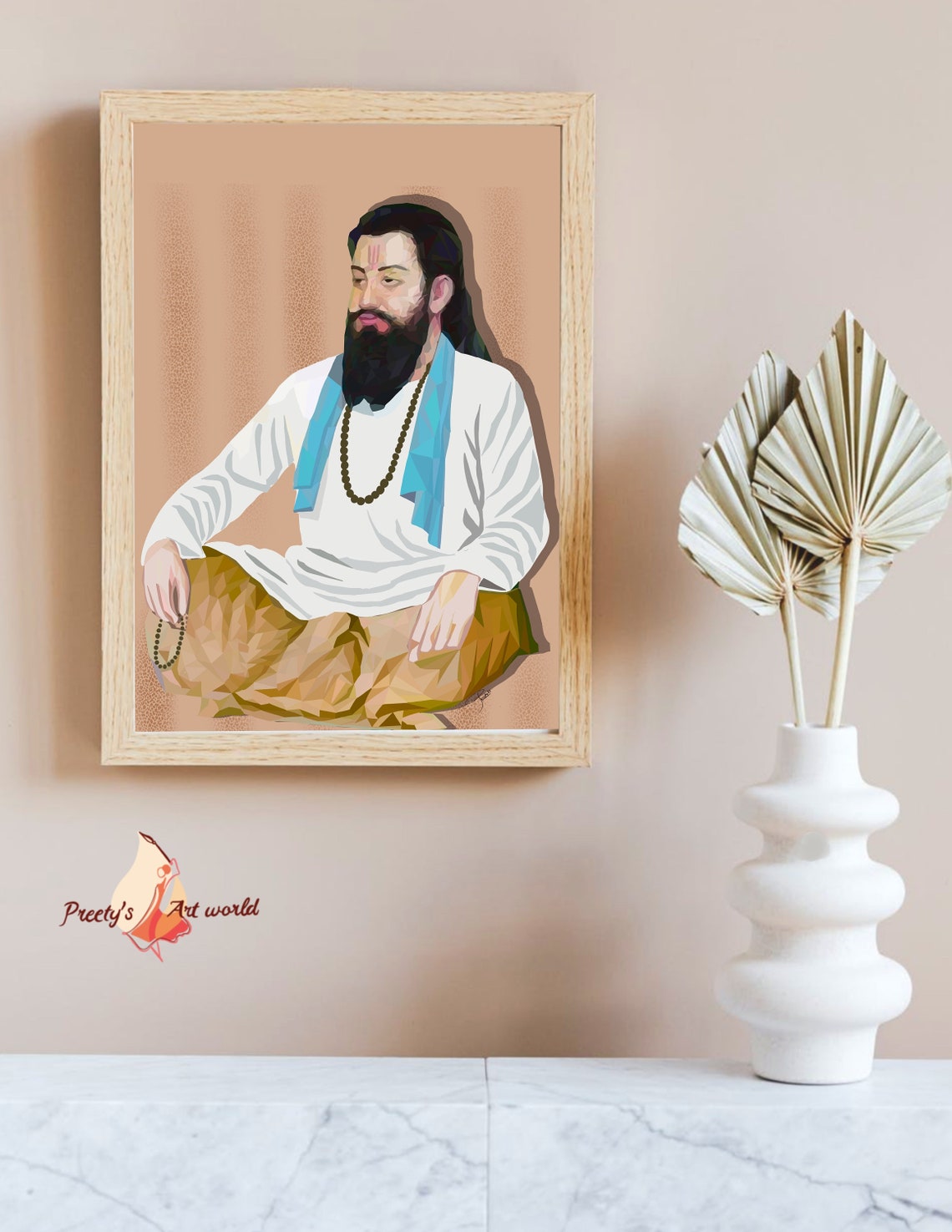 Guru Ravidas Art Painting I Religious Home Decor I Indian Wall Art I ...