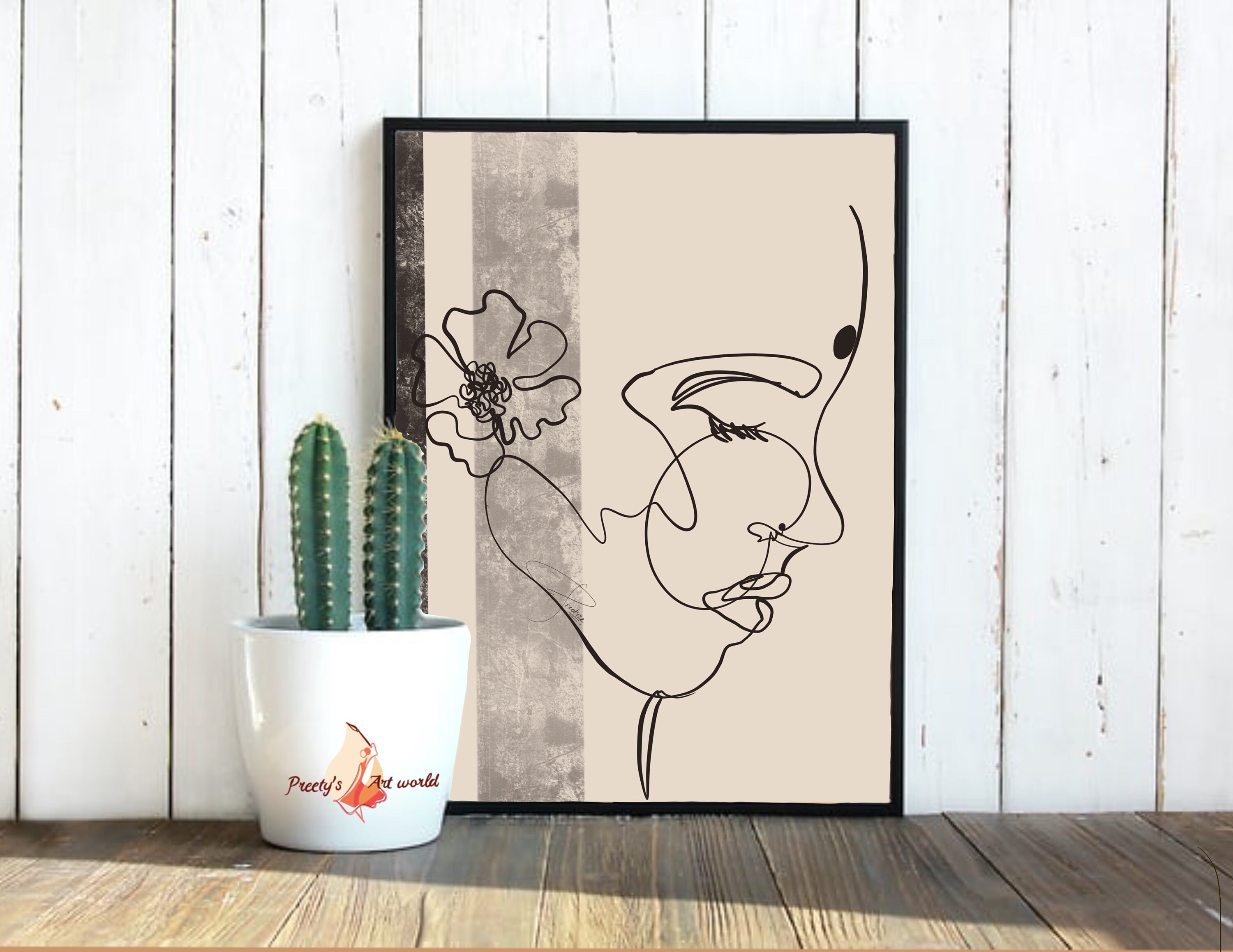 Female One-line Portrait I One Line Print I Woman Line Art I Line Wall ...