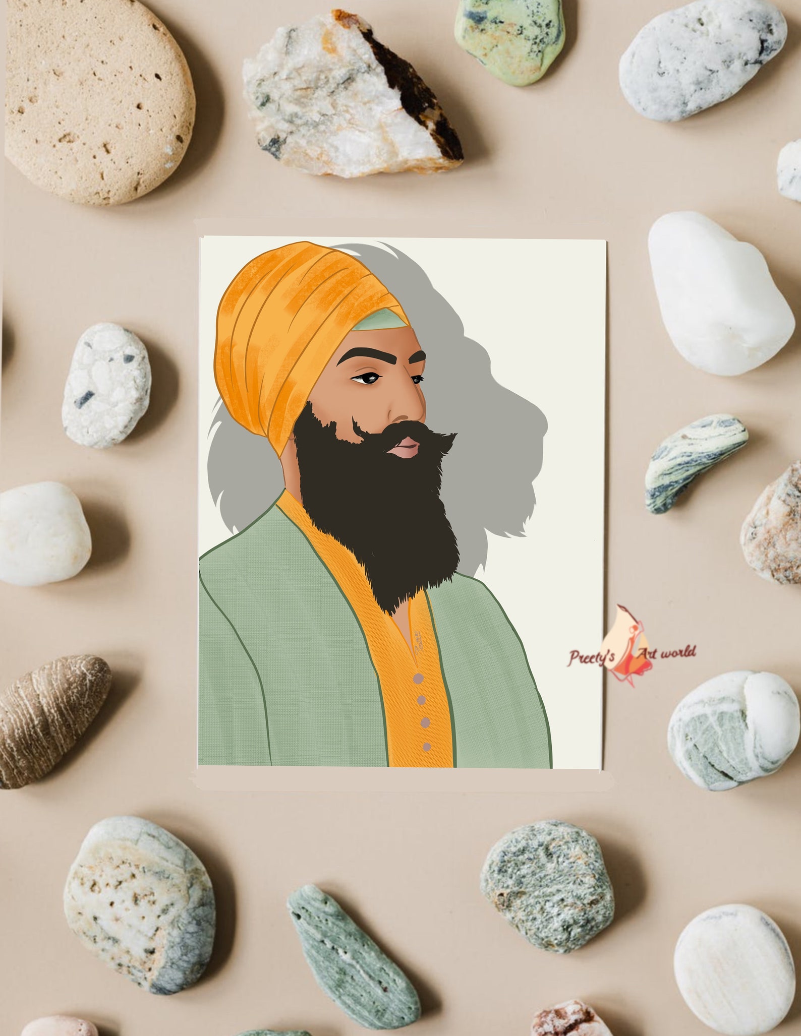 Singh Lion Khalsa Art Minimalist Sikh Home Decor I Punjabi Wall Posters ...