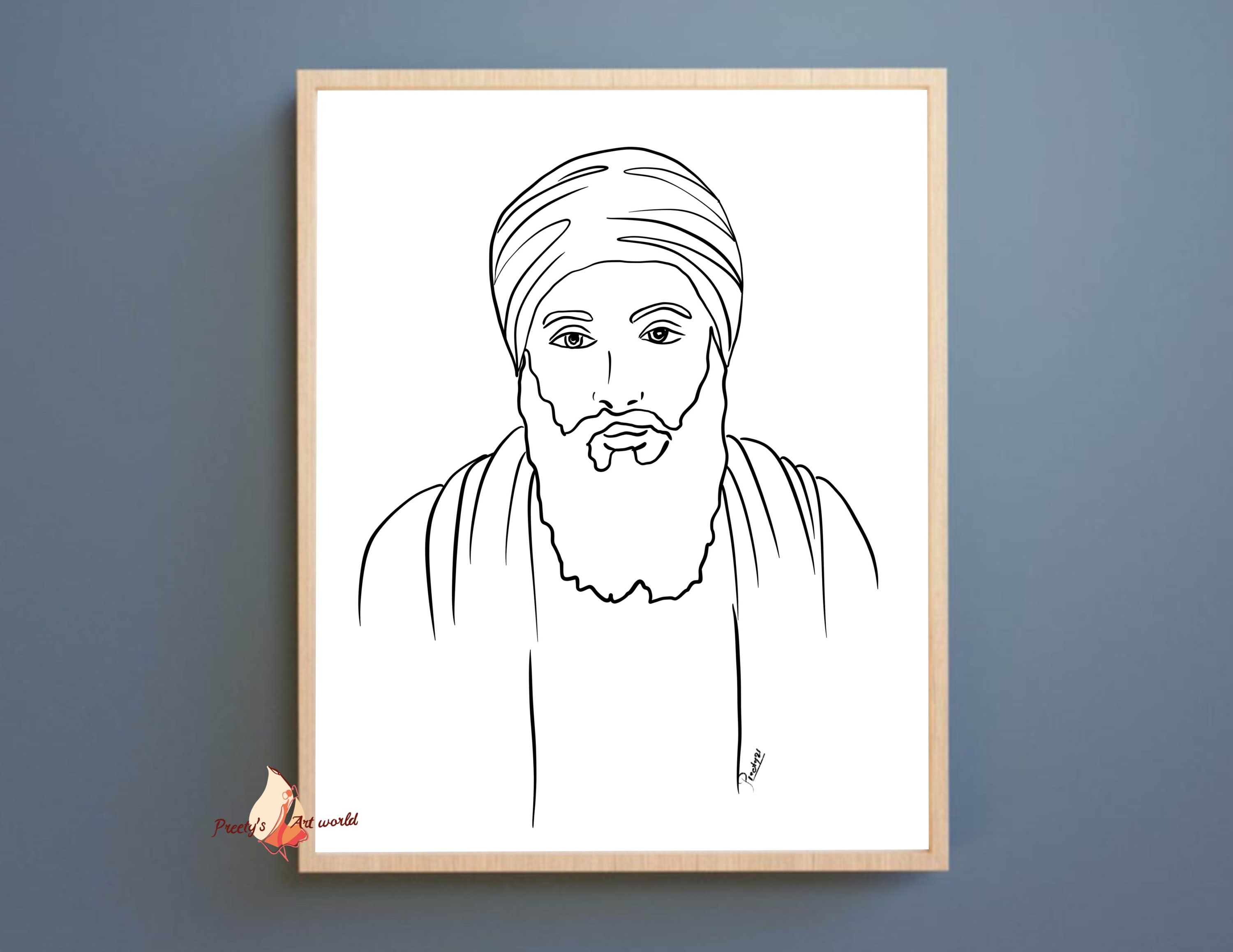 Guru Angad Dev Sahib Ji Sikh Art Illustration Print I Sikh God | Etsy