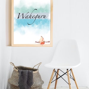 Waheguru Wall Art Printable Poster I Punjabi Home Décor I Sikhi Home ...