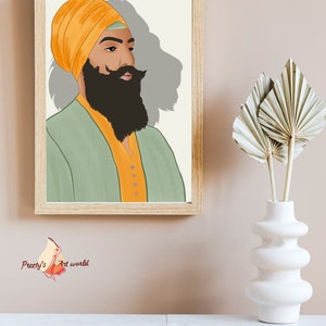 Singh Lion Khalsa Art Minimalist Sikh Home Decor I Punjabi Wall Posters ...