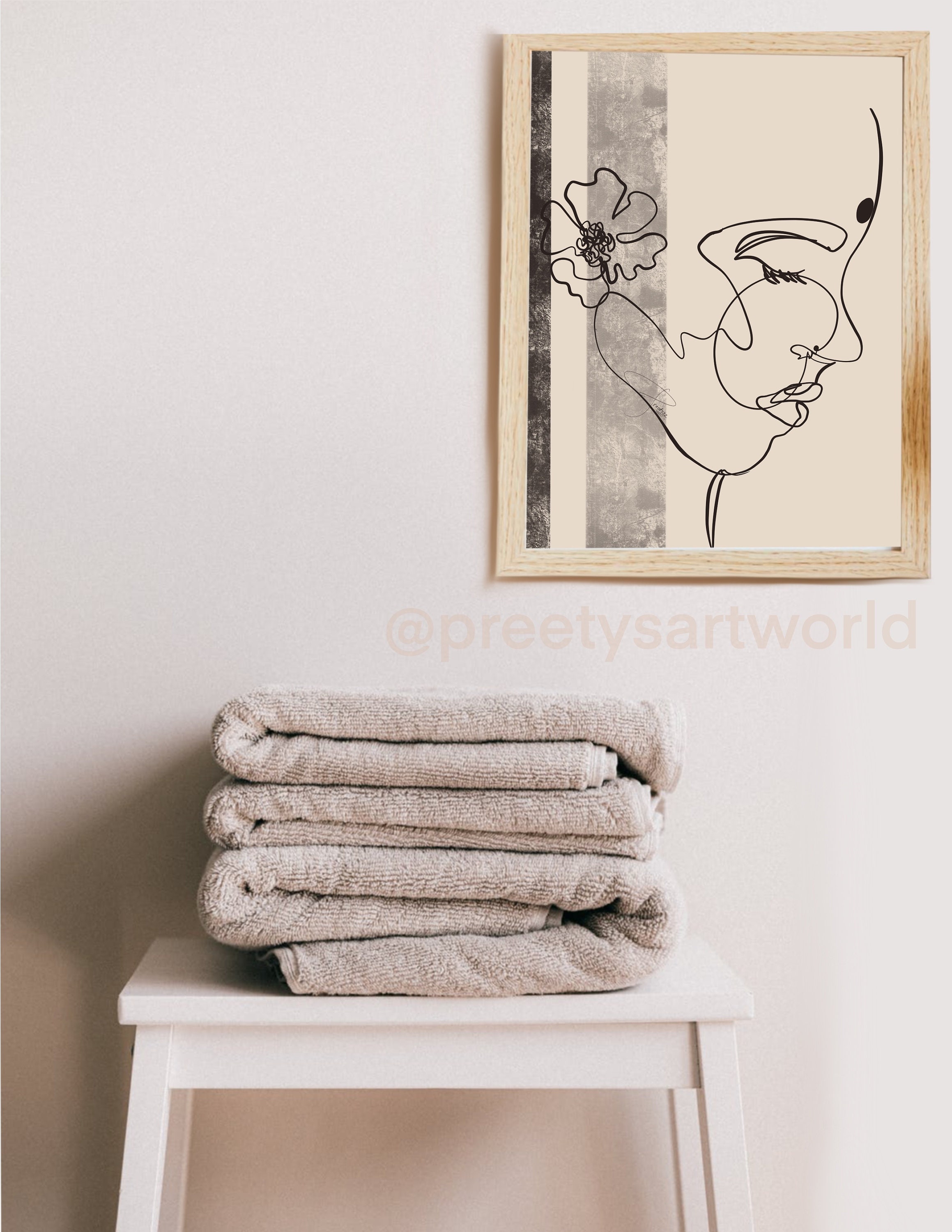 Female One-line Portrait I One Line Print I Woman Line Art I Line Wall ...