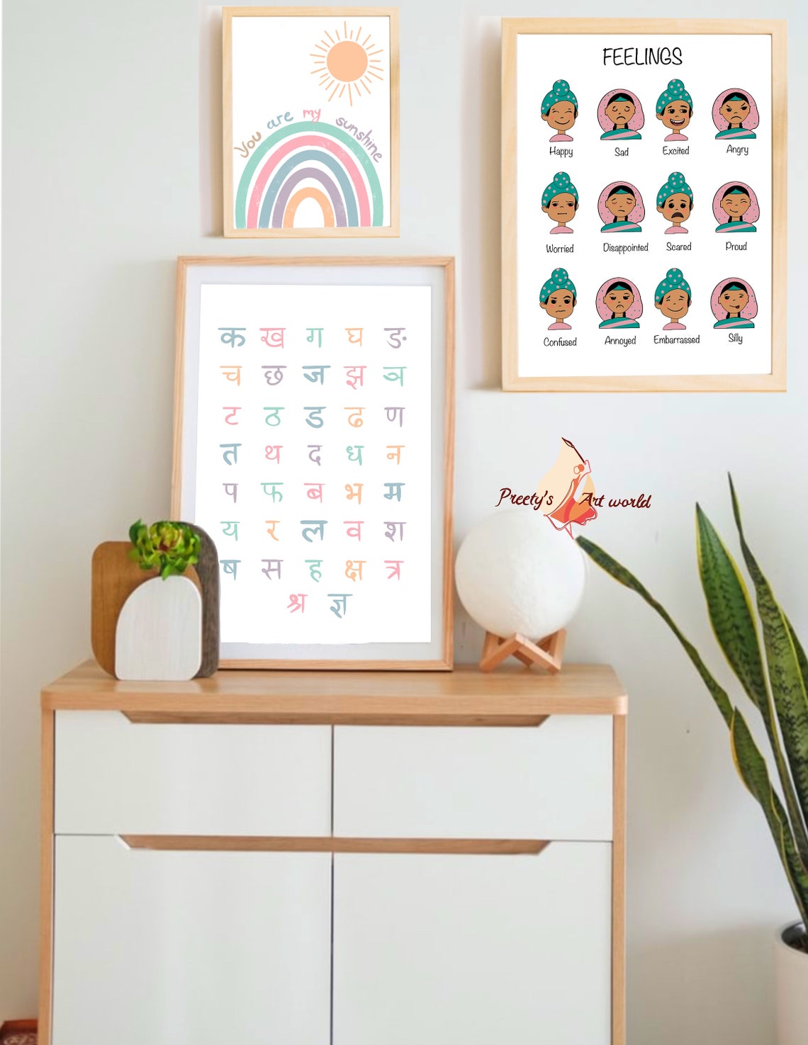 Sikh Educational Wall Art Feelings Chart Print Emotions Chart | Etsy