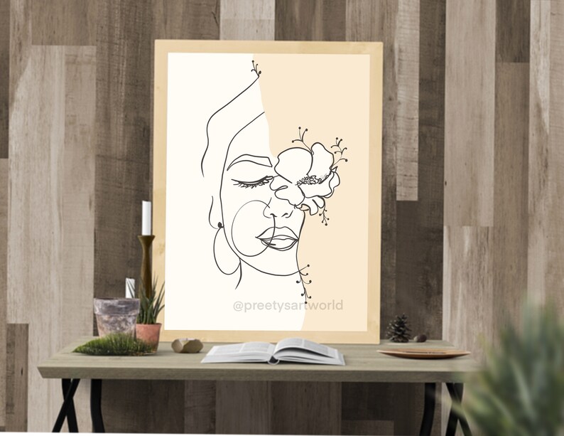 Female One-line Portrait I One Line Print I Woman Line Art I - Etsy