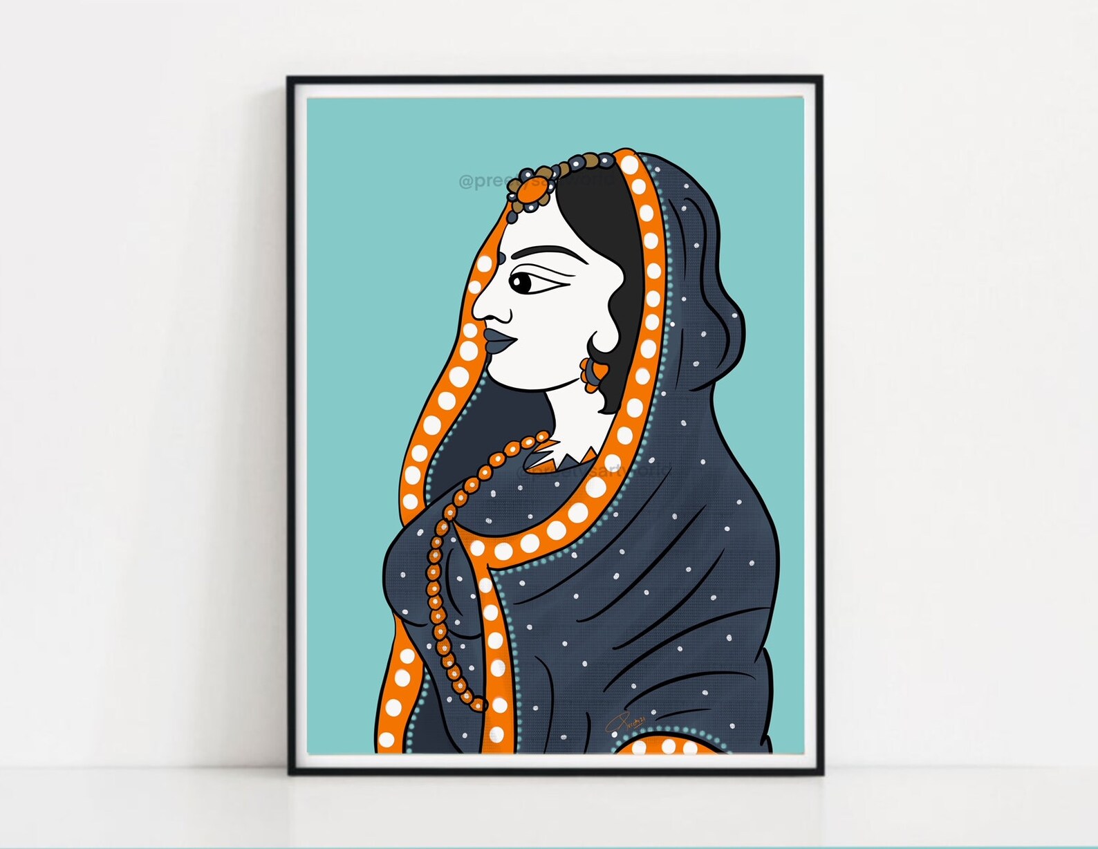 Royal Rajkumar & Royal Rajkumari India Exotic Desi Couple Wall Art ...