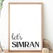Let's Simran Religious Wall Art Monochrome Simran - Etsy