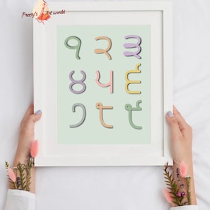 Punjabi Numbers Gurmukhi Numerals Printable Poster I Punjabi Nursery ...