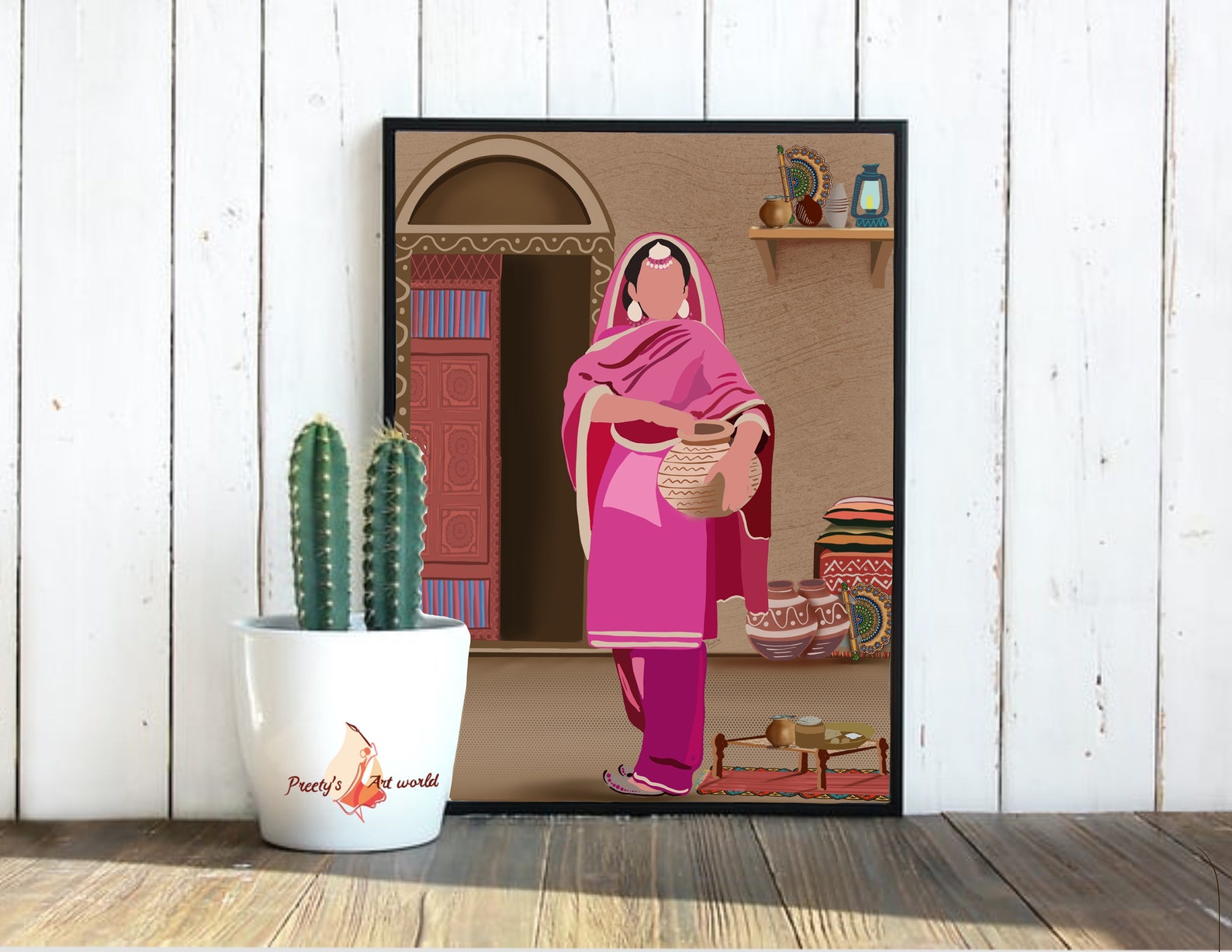 Punjabi Sikh Women Carrying Matka Water Pot Art Print I - Etsy