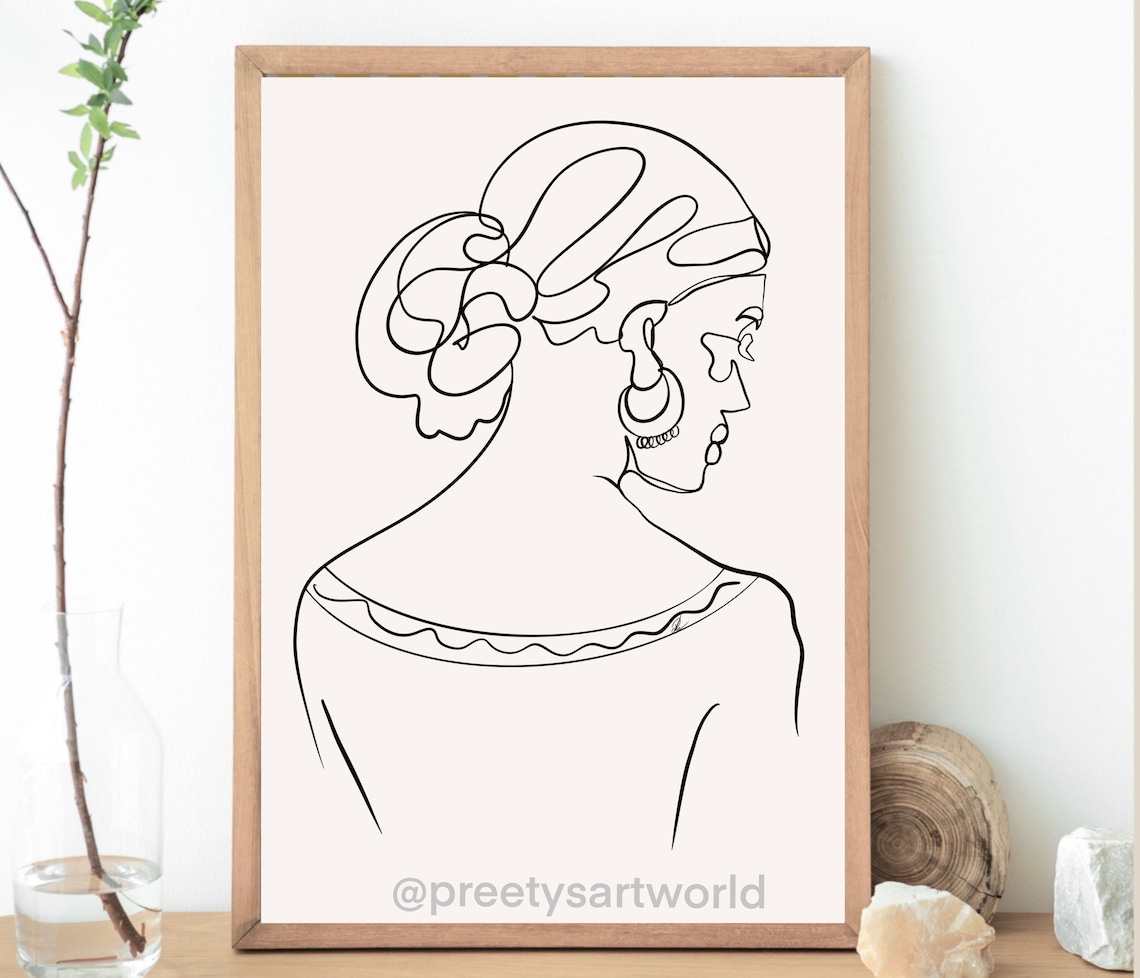 Printable Minimalist Lineart | Woman Line Drawing | Modern Minimalist ...