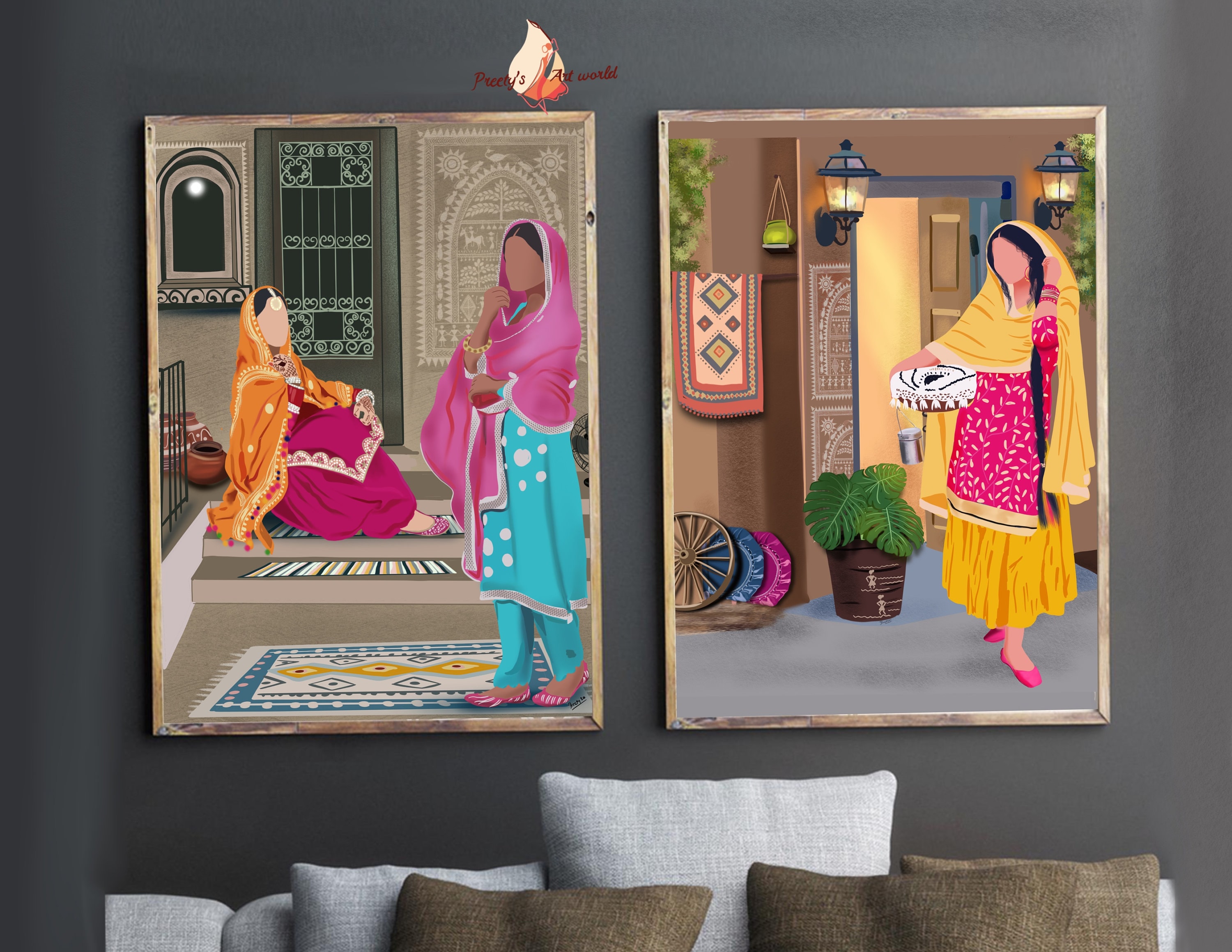 Punjabi Culture Art Print I Sikh Punjab Virsa Home Decor I | Etsy India