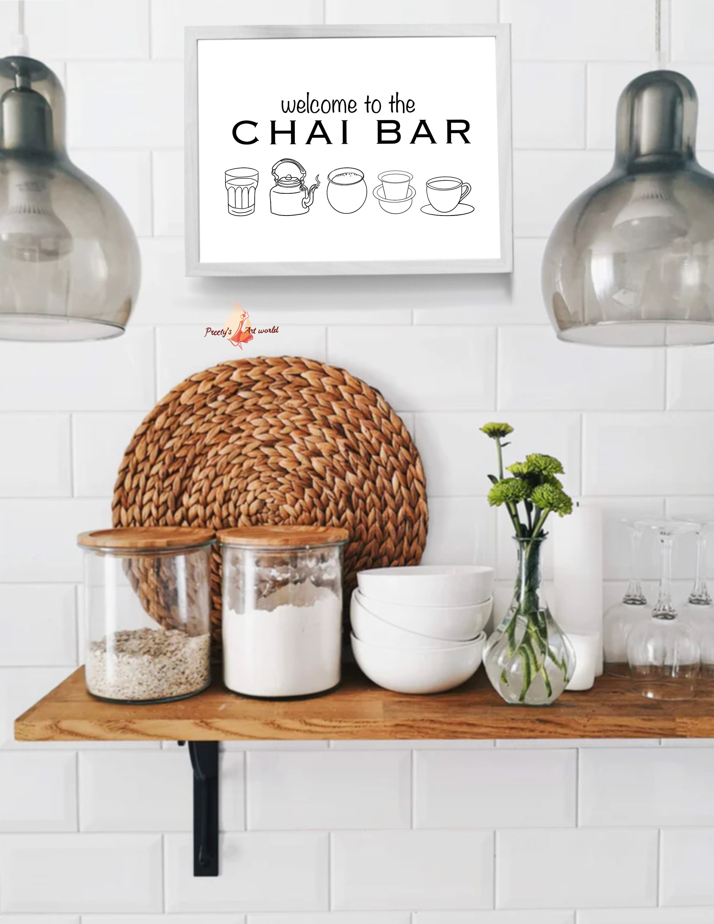 Welcome To Chai Bar Type Art Print Chai Poster Print Chai | Etsy