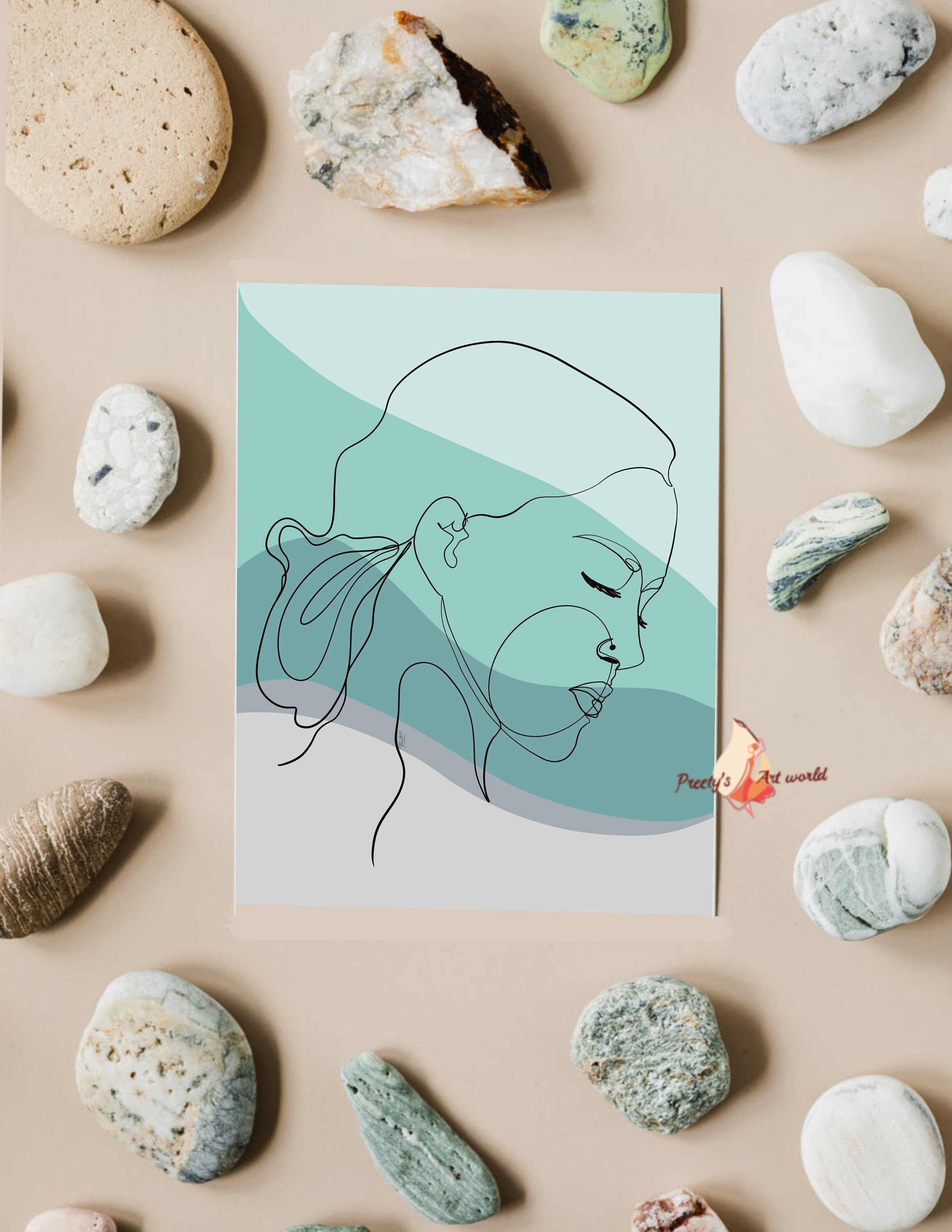 Female One-line Portrait I One Line Print I Woman Line Art I - Etsy