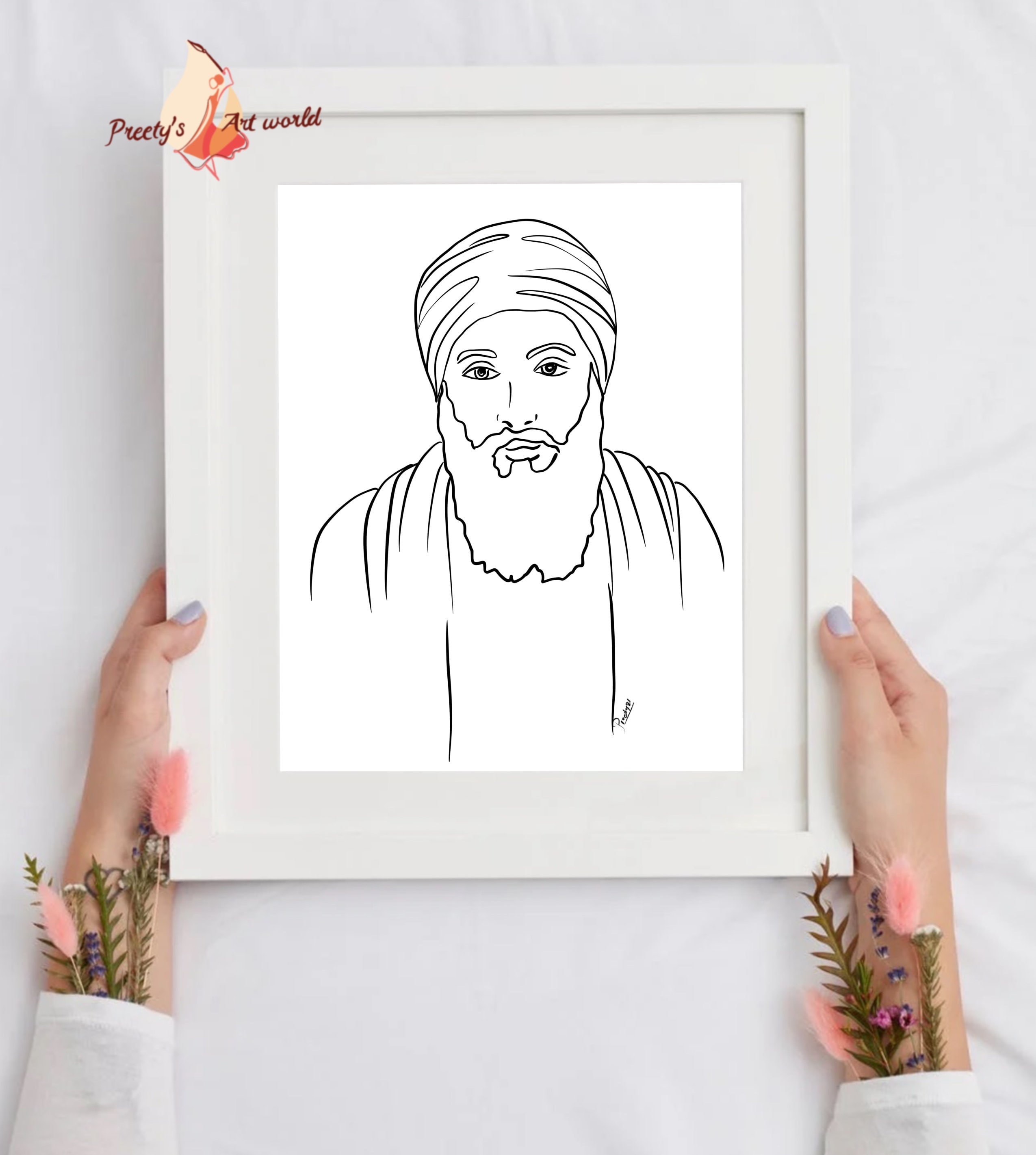 Guru Angad Dev Sahib Ji Sikh Art Illustration Print I Sikh God | Etsy
