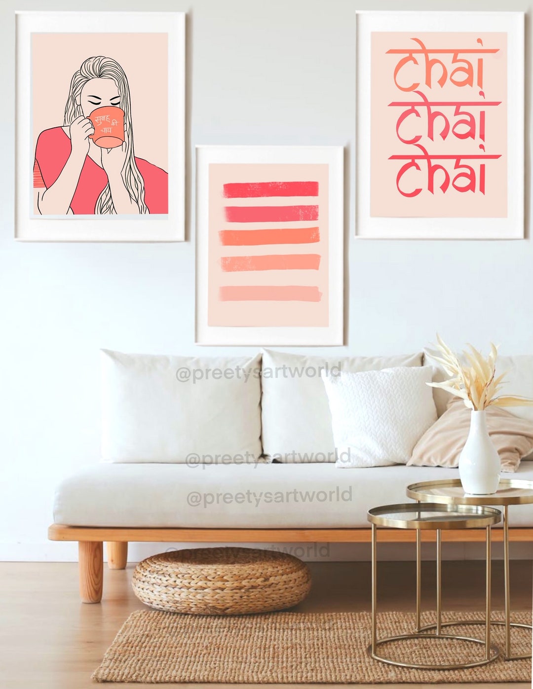 Set of 3 Chai Art| Indian Tea Illustration | Tea Lovers Artwork ...