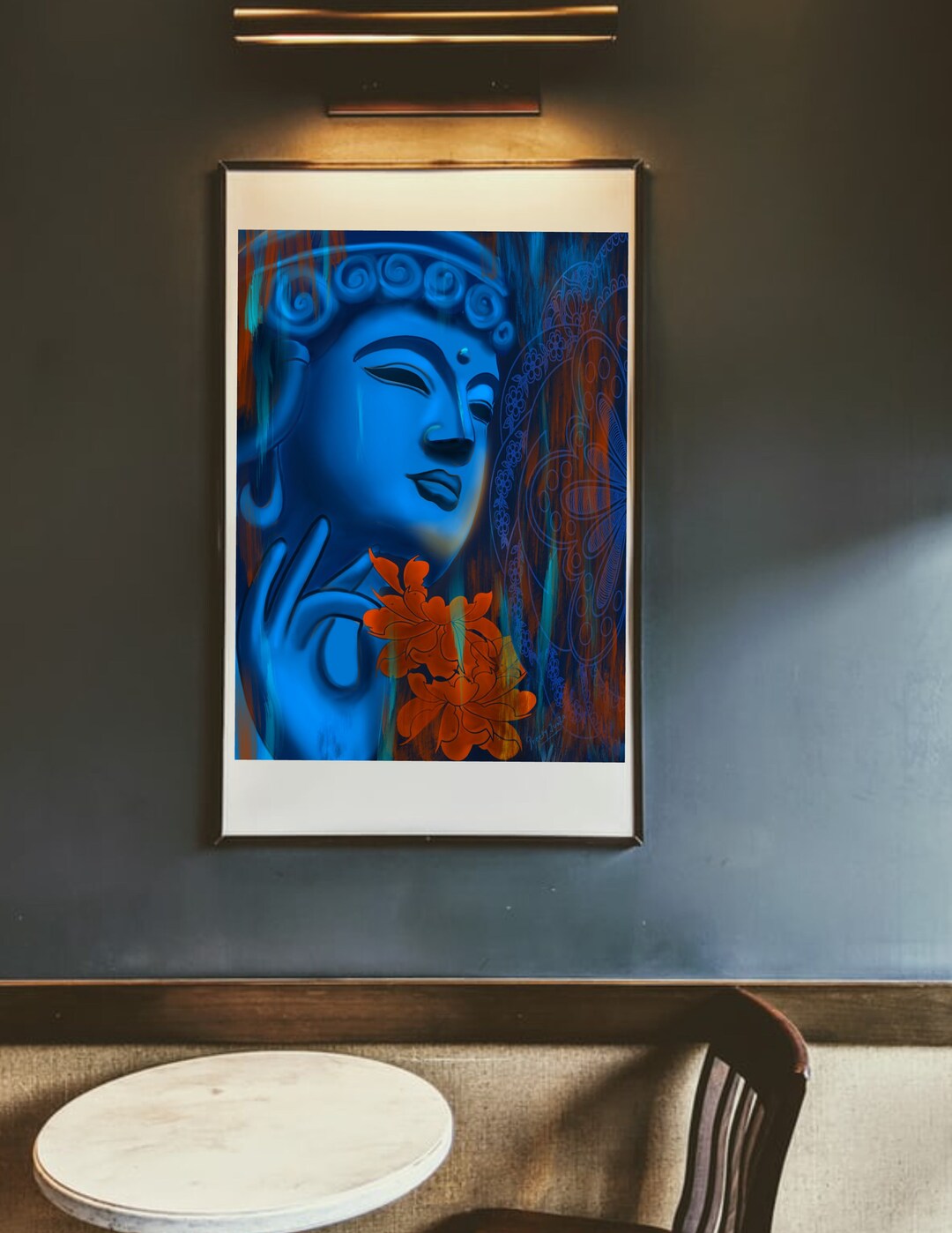 Beautiful Buddha /blue Art /digital Download / Printable Art /budha Art ...