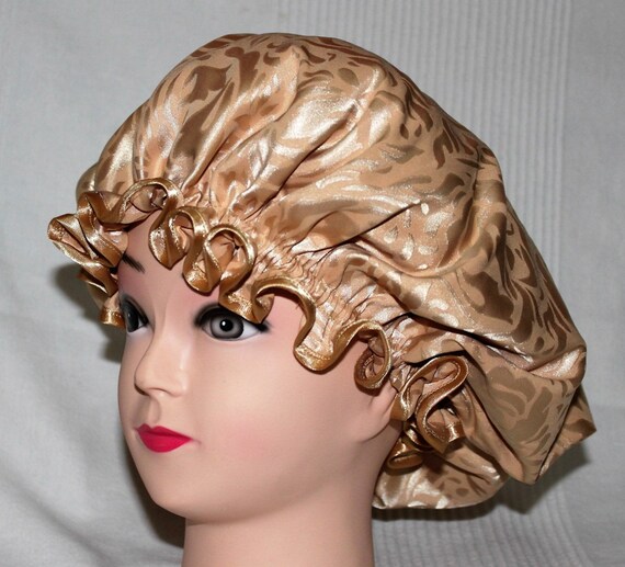 Beige Reversible Satin Hair Bonnet Regular Size | Etsy