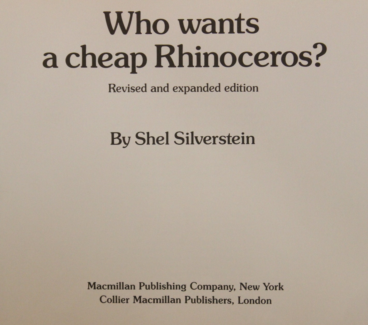 Who Wants A Cheap Rhinoceros