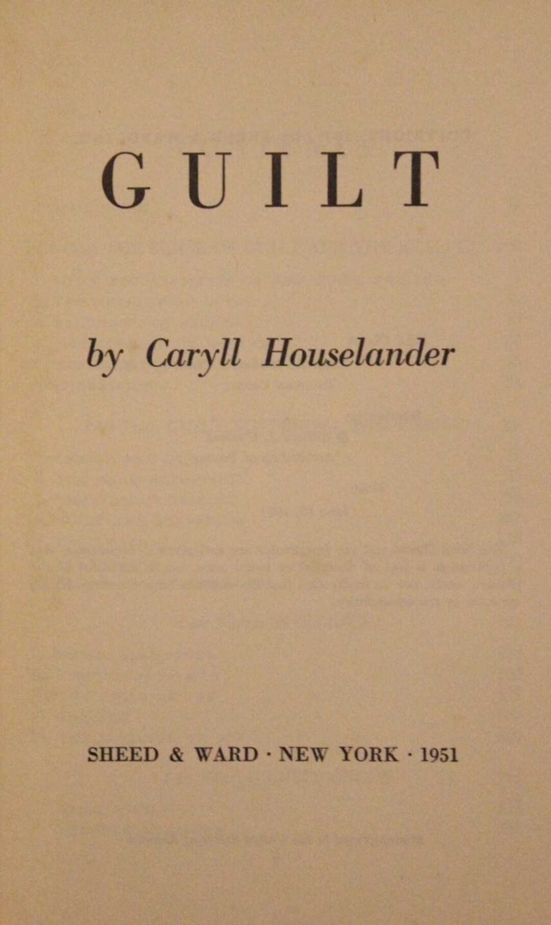Guilt | Caryll Houselander (1951, Sheed & Ward, Inc.) - Etsy