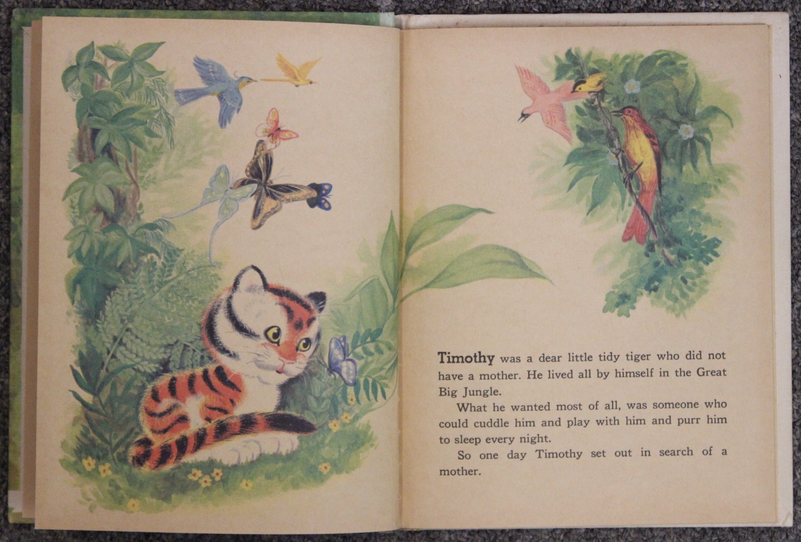 Timothy Tiger Tip-top Elf Book Marjorie Barrows W/ - Etsy