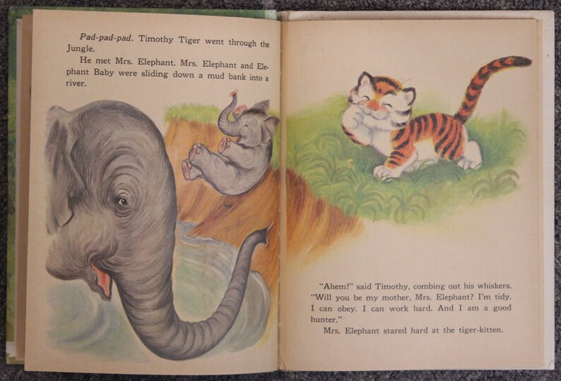 Timothy Tiger Tip-top Elf Book Marjorie Barrows W/ - Etsy