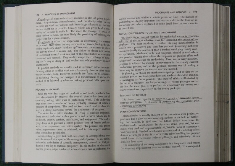 Principles of Management: George R. Terry, 1957 3rd Printing - Etsy