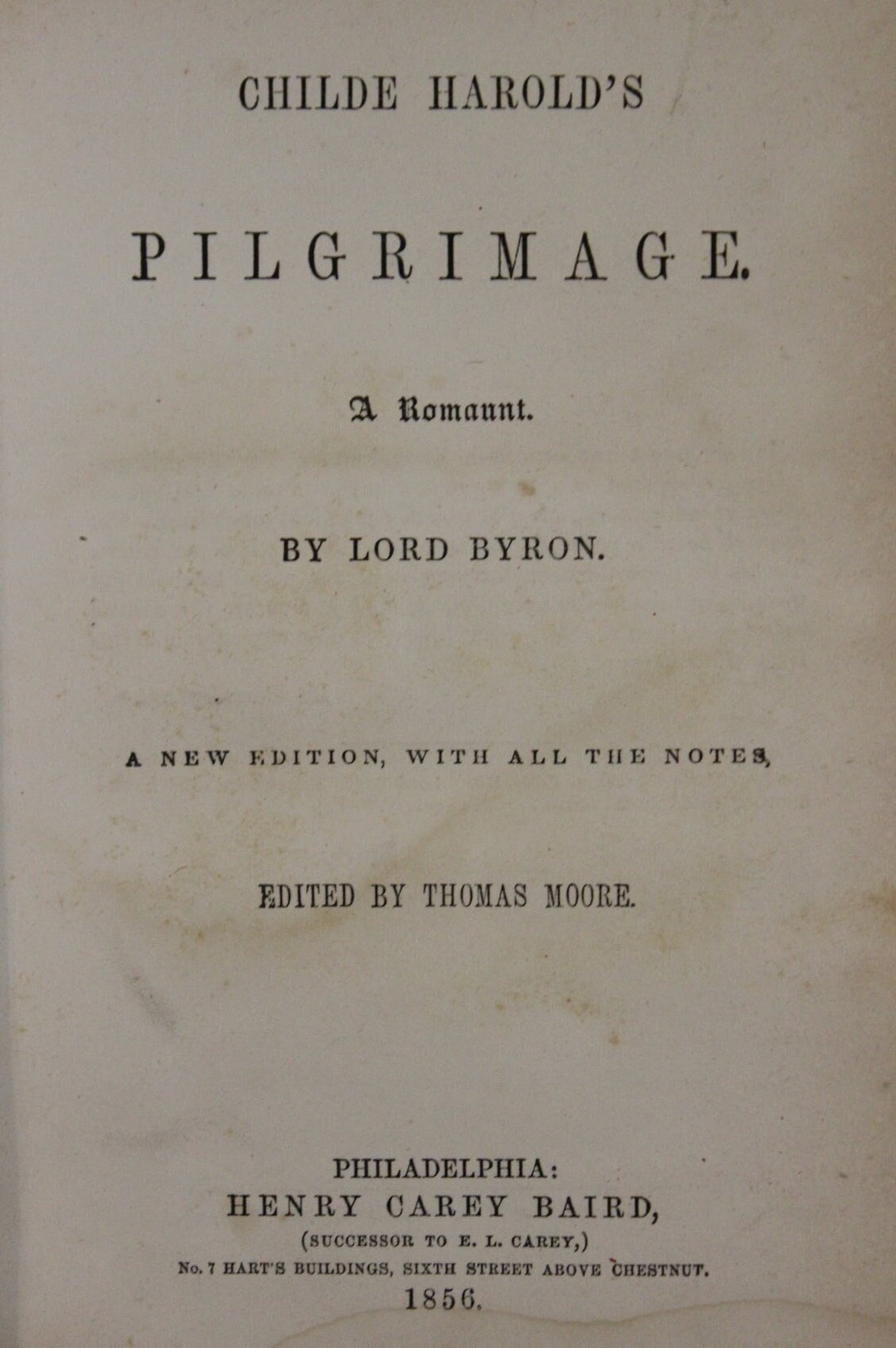 Childe Harold's Pilgrimage: A Romaunt | Lord Byron (1856, Henry Carey ...