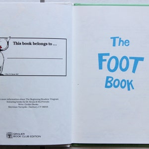 The Foot Book: Dr. Seuss, 1968 First Edition - Etsy