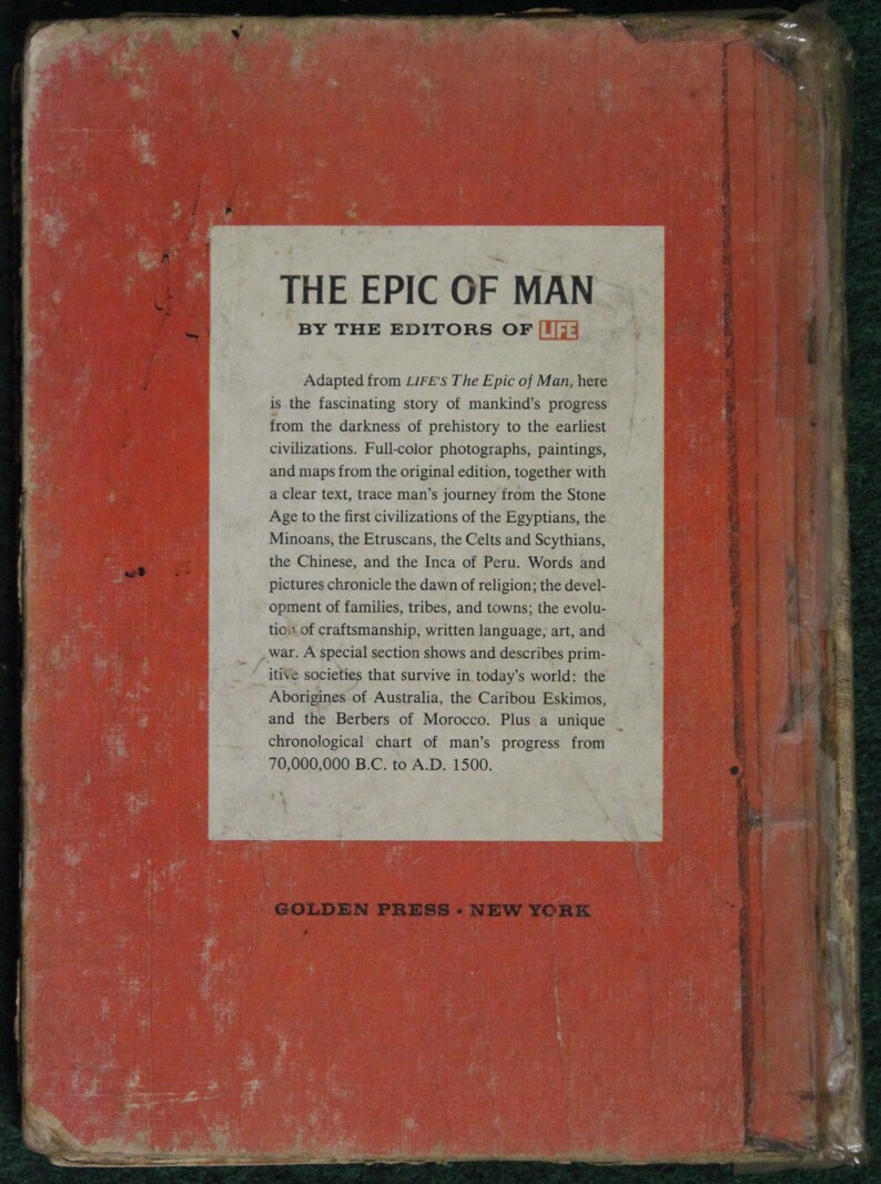 The Epic of Man Book: 1962 Time Inc. Special Edition - Etsy