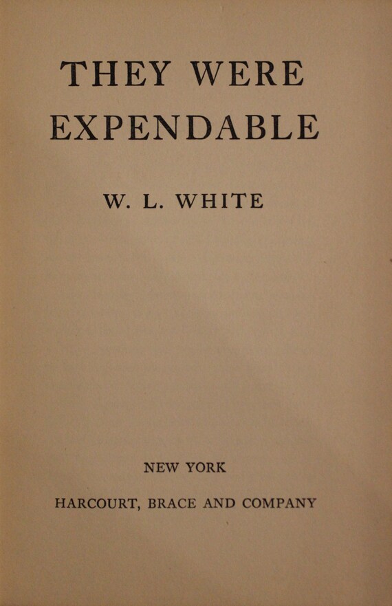 They Were Expendable Book