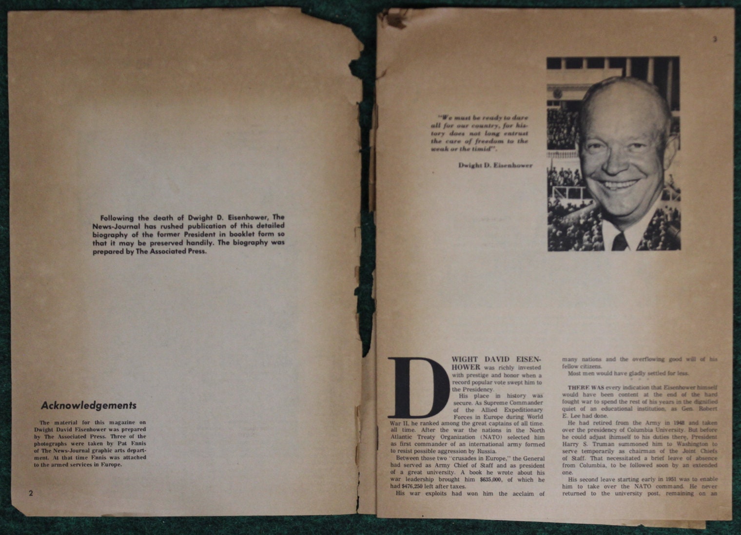 Dwight David Eisenhower ...his Life and Times Daytona Beach - Etsy