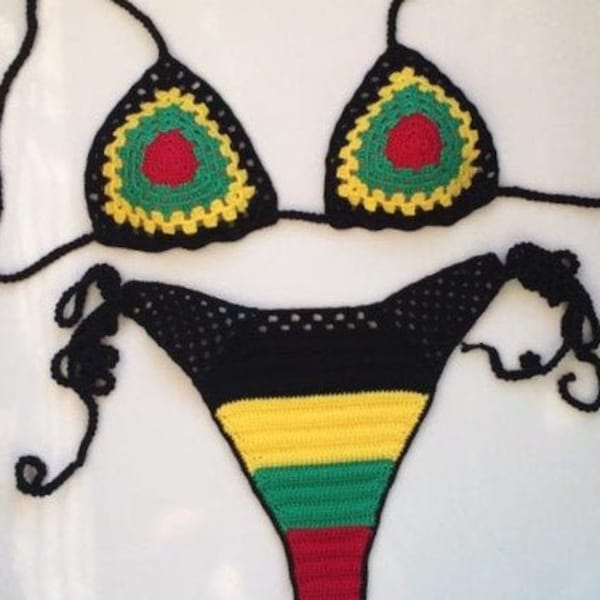 Rasta Bikini Etsy