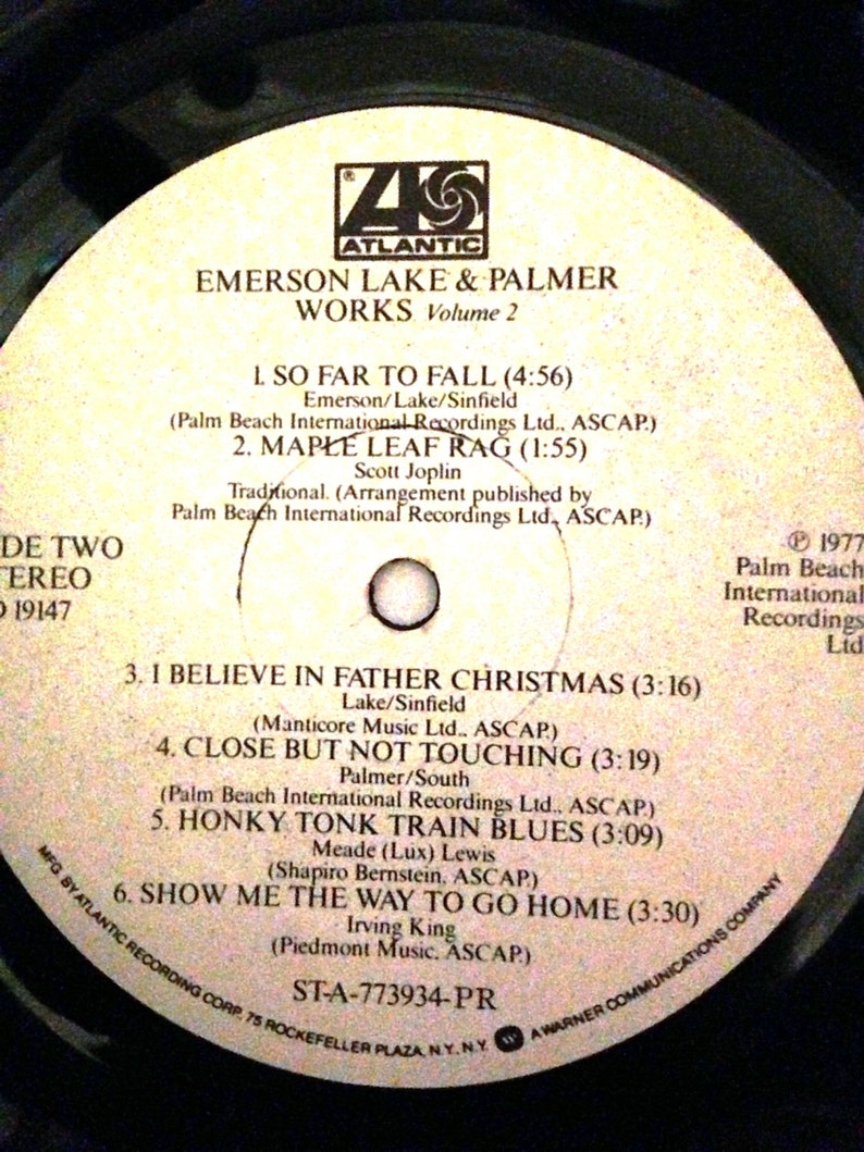 Emerson Lake & Palmer Works Vol. 2 VINYL RECORD BOWL - Etsy