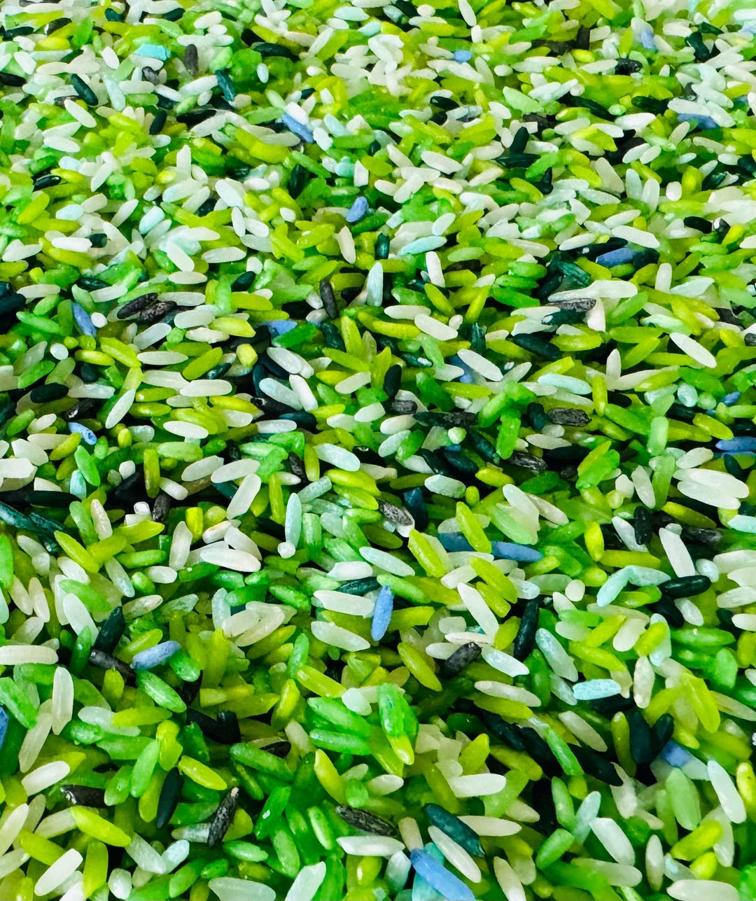 Green Sensory Rice Filler 4 Cups Handmade Natural Dye Scented With ...