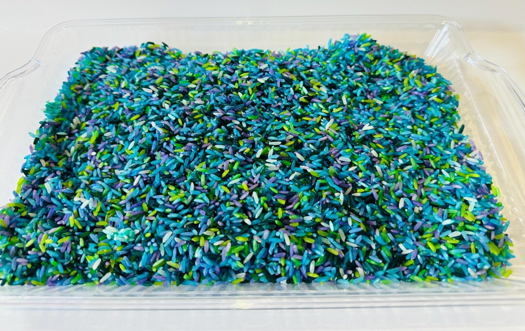 Sensory Rice Filler Blue Handmade Scented With Lavender - Etsy