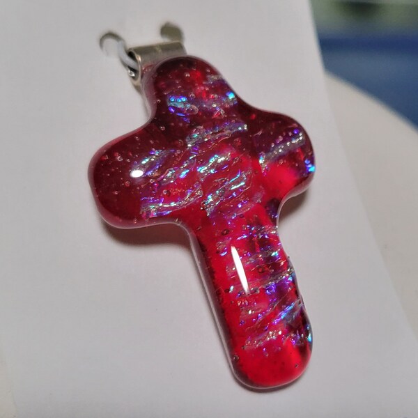 Glass Cross Pendant - Etsy