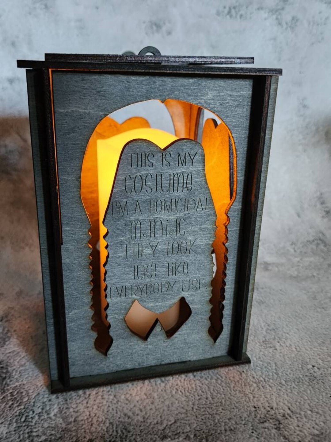 Christina Ricci Wednesday Addams Inspired Lantern - Etsy