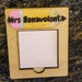 Personalized Post It Note Pad Holder Teacher - Etsy