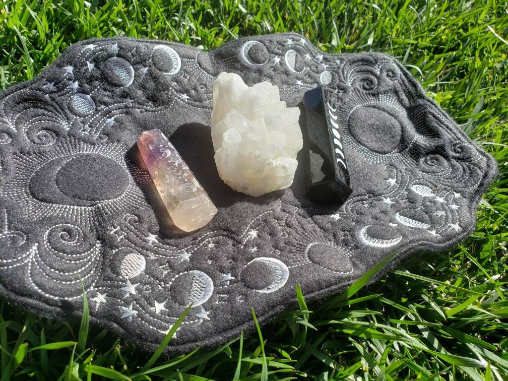 Moon Phases Crystal Charger Mat or Display or Centerpiece - Etsy