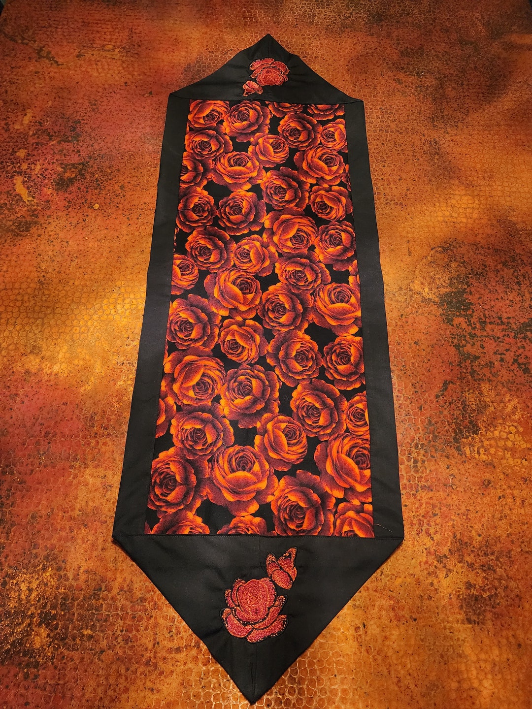 Roses and Butterflies Table Runner - Etsy